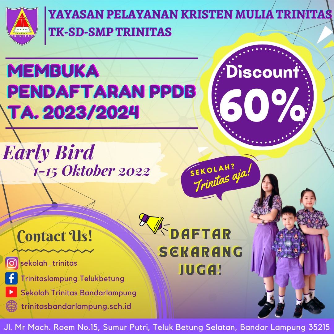 Pembukaan PPDB Sekolah Trinitas 2023/2024 – Sekolah Trinitas Bandar Lampung